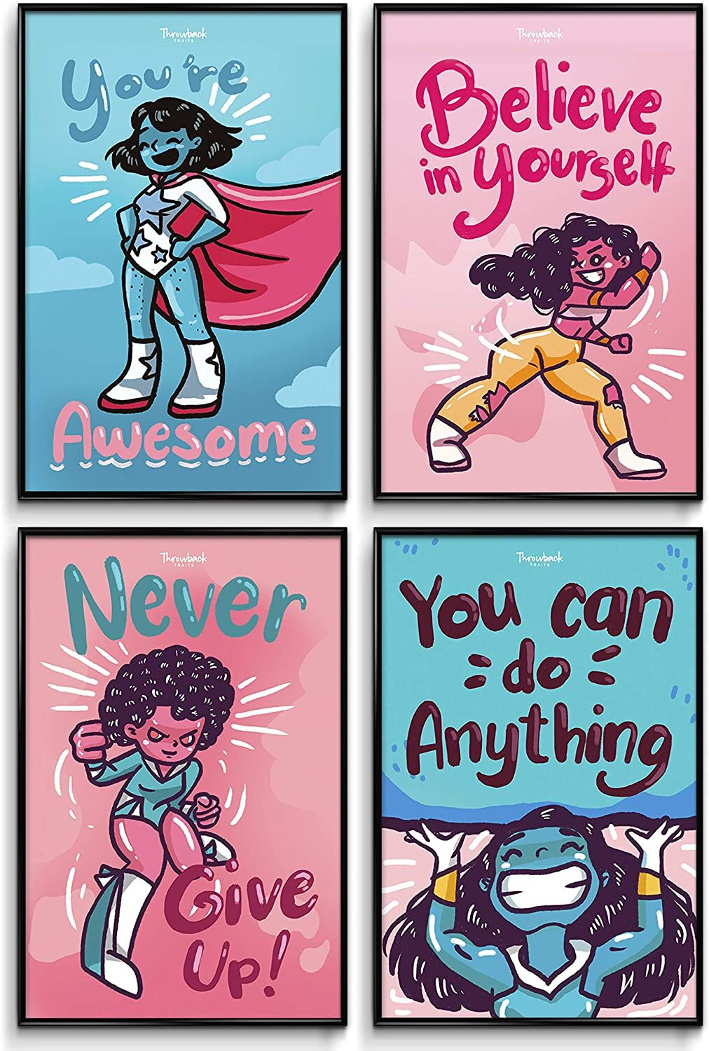 Motivational Black Girl Wall Posters - 11x17" (4 posters) – Throwback ...